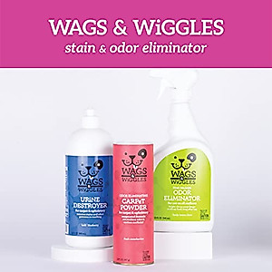 Wags & Wiggles Time Release Pet Odor Eliminator Spray | Dog Spray Removes Puppy & Dog Odors From Carpets & Rugs | 32 fl oz, Lemon Lime Scent Your Dog Will Love