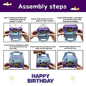 Generic Video Game Birthday Party Candy Boxes 16pcs Llama Drop Favor Box for Battle Gamers Theme Birthday Party Supplies Baby Shower Decorations