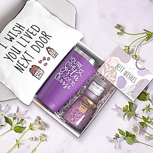 Best Friend Birthday Gifts for Women - Unique Spa Basket Friendship Gifts for Women, Sister, Bestie, BFF (Purple)