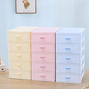 DOITOOL Drawer Desktop Storage Organiser 3 Layer Large Capacity Cosmetic Storage Case Jewelry Holder Box Storage Container for Vanity Bathroom Counter Dresser Pink