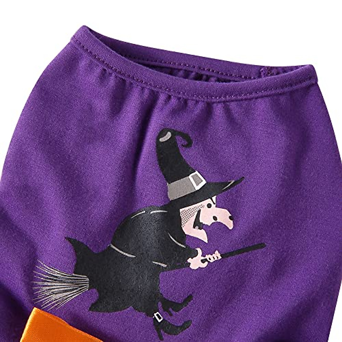 Filhome Halloween Dog Dress, Wizard Skeleton Puppy Clothes Dog Cat Bowknot Princess Skirt Costume, Girl Dog Apparel Outfits(Wizard,M)
