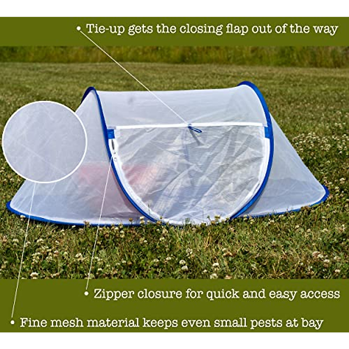 Iconikal Jumbo Folding Mesh Wind-Resistant Food Tent, 43 x 21-Inches, 2-Pack