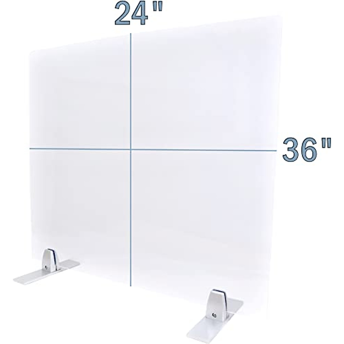 Plexiglass Table Top Sneeze Guard – Desk Divider for Students, Office, Transactions – Acrylic Shield | (24" x 36")