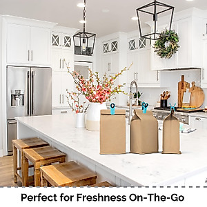 Magnus 10 Pack Magnetic Chip Clips - Tight Sealing Bag Clips for Food Packages with Super Strong Magnet Clips for Fridge Heavy Duty - Food Clips for Bags, Chip Bag Clip for Food Storage (Matte Pink)