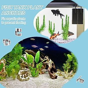 XIHIRCD 15pcs Aquarium Plant Weights, Bendable Fish Tank Plant Weights Metal Aquarium Plant Over Weight Anchors Cuttable Aquatic Plant Anchors for Ponds Aquarium Prevent Plants Floating