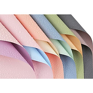 XIGUI 23InchDouble-Sided Colors Flower Wrapping Paper,Waterproof Floral Bouquet Wrap Thick Gift Packaging Supplies for Birthday Mother Day Baby Shower Wedding Valentine's Day（black red 40 Sheets