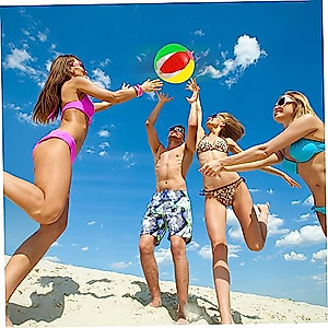 Alasum Glow Beach Balls 12 Pcs Glowing Beach Ball Toys in Bulk Beach Balls for Kids Toddler Bath Toys Water Beach Inflatable Pool Balls Beach Ball with Light Lighted Water Toy LED Child