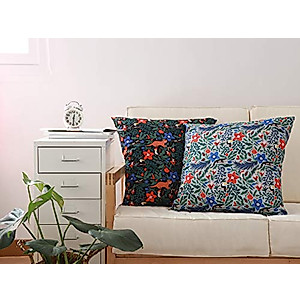 COTTONVILL MALLANGLUNA Collection 20COUNT Cotton Print Quilting Fabric-Floral Forest (1yard, Jaguar-1)