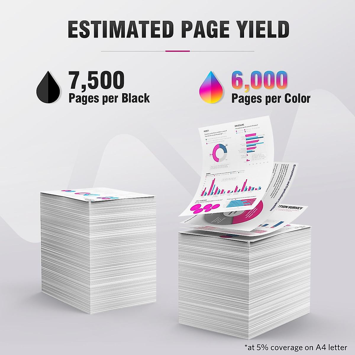 ALLWORK 4pk Compatible T502 Ink Bottle Refill Regular Ink Replacement for Epson 502 T502 for ET-15000 ET-2700 ET-2720 ET-2750 ET-2760 ET-3750 ET-3760 ET-4700 ET-4750 ET-4760 ET-7700 ET-7750 Printer