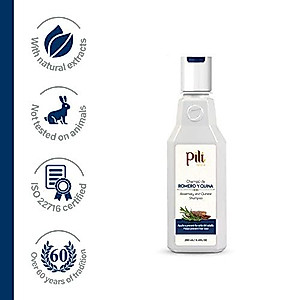 Pili Natural Rosemary and Quinine Shampoo - Strengthens Hair Follicles, Promotes Scalp Health & Hair Growth. 8.4 fl. oz.