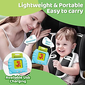 RAEQKS Learning Toys for Toddler Talking Flash Cards Educational Game for Kids 2 3 4 5 6 Years Audible Learning Resource with 224 Sight Words Preschool Montessori Toy Gift for Kindergarten Boys Girls