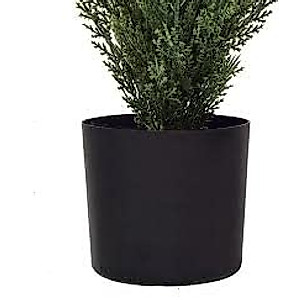 One 4 Foot Outdoor Artificial Cedar Topiary Tree Potted UV Rated Plant by Silk Tree Warehouse Company Inc (4 Foot)