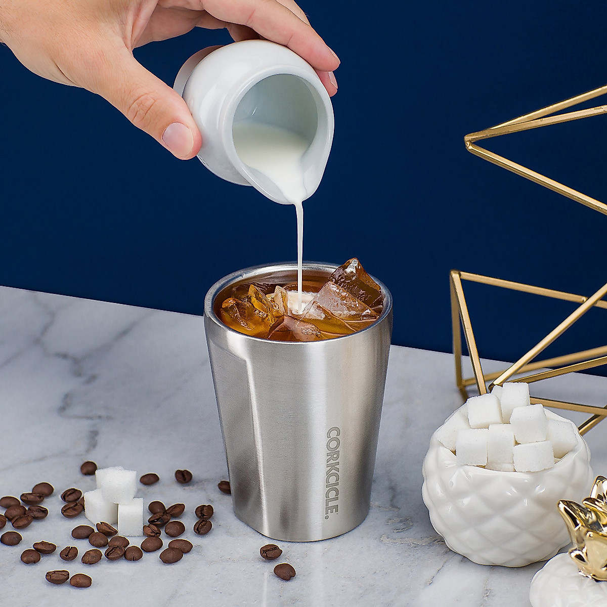 Corkcicle Tumbler | Triple Insulated Stainless Steel Travel Cup with Shatterproof Lid | Reusable (Gloss Rose Quartz, 12oz / 355ml)