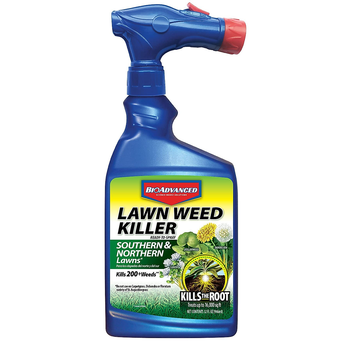 BioAdvanced Lawn Weed Killer, Ready-to-Spray, 32 oz, 16,000 Sq Ft