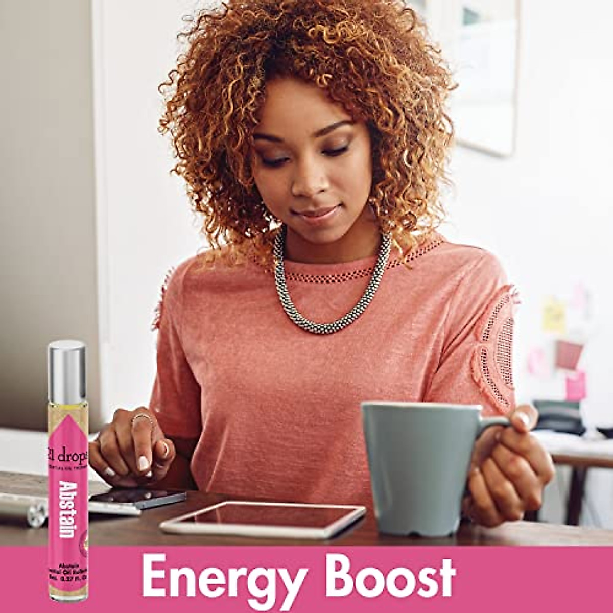 21 drops Abstain Citrus Essential Oils Roll-On l Organic Therapeutic Grade Essential Oils for Appetite Control and Stress l Healing Solutions l 8ml