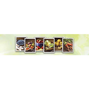 Fruit and Vegetables Postage Stamps Booklet of 20