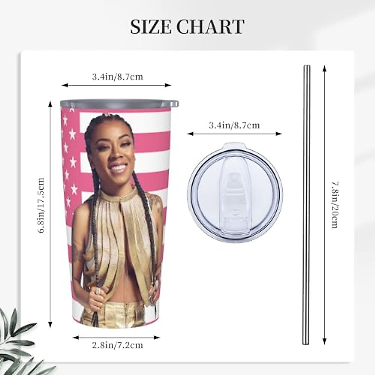 LAZHANG Keyshia Music Cole Stainless Steel Insulated Car Sippy Cup With Lid Travel Mug for Cold Hot 20 oz