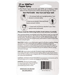 Wildfire 1.4% MC 1/2 oz pepper spray hard case with quick release keychain black