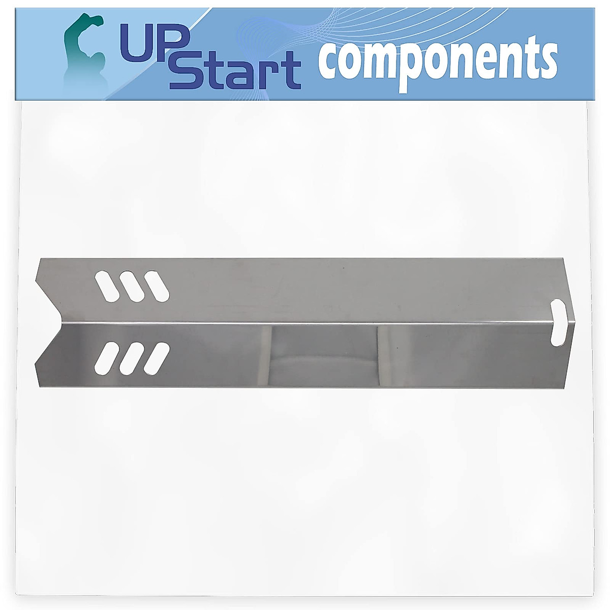 5-Pack BBQ Grill Heat Shield Plate Tent Replacement Parts for Backyard Grill BY15-101-001-02 - Compatible Barbeque Stainless Steel Flame Tamer, Flavorizer Bar, Vaporizer Bar, Burner Cover 15"