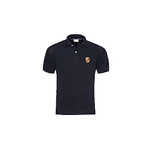 Genuine Porsche Crest Polo Shirt - Black - U.S. Size Large
