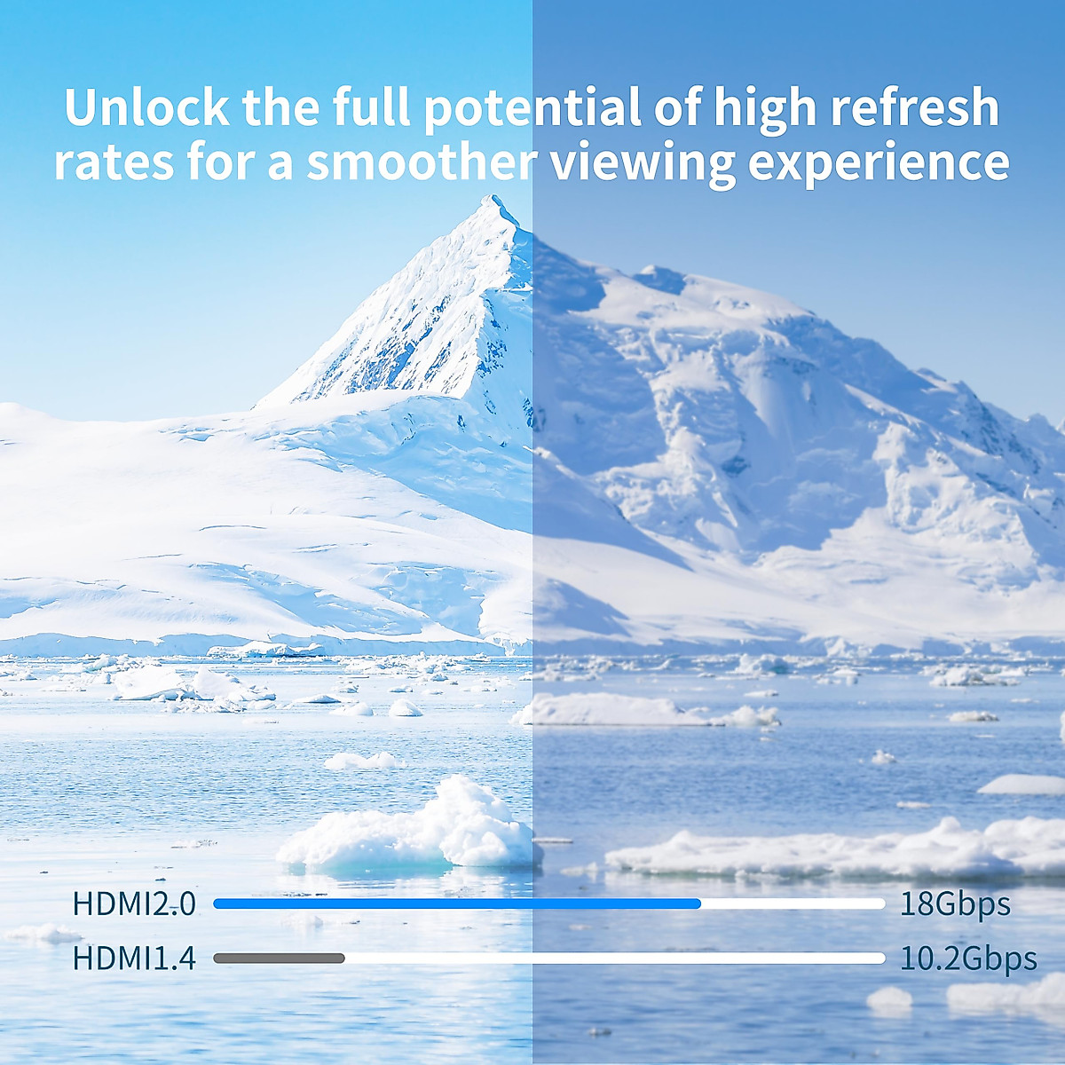 MavisLink 4K Fiber Optic HDMI Cable 50ft, High Speed HDMI 2.0 Cable, 18Gbps, Supports HDR, ARC, Directional Fiber HDMI Cord, Compatible with PS5/Blu-ray/TV Box/HDTV/Projector