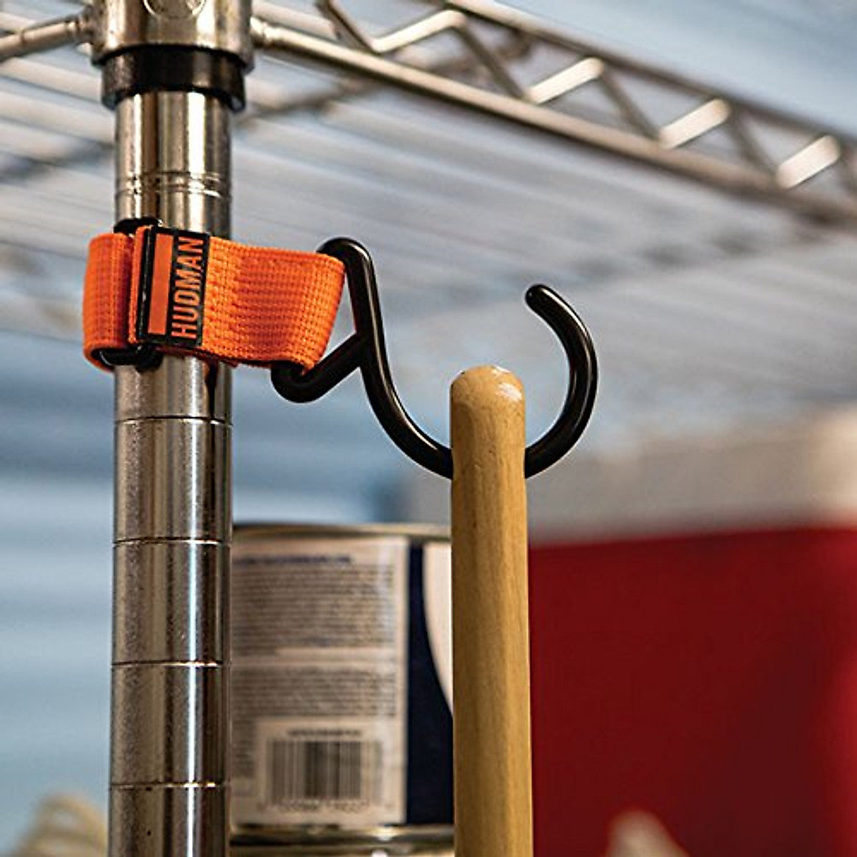 Hudman Works Strap & Hook, Bright Orange, 10"