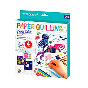 C.S. Kids DIY Paper Quilling Arts & Crafts Gifts – Fairy Tales| 3D Paper Quilling Design Kits for Kids, Make Your Own Paper Art (Paper Strips & Tools Included)