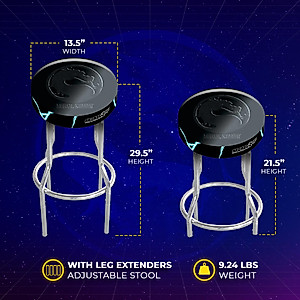 Arcade1Up Adjustable Padded Arcade Game Stool, Steel Frame, Midway Legacy, 21.5" to 29.5"