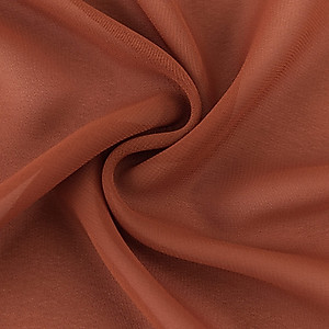 flohar 1Pack 10ft Chiffon Table Runner 29x120 Inch Sheer Romantic Table Runner for Wedding Birthday Party Bridal Shower Outdoor Decoration-Rust