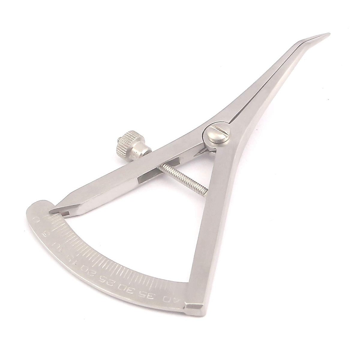 DDP Stainless Steel Castroviejo Caliper Dental Graduated 0-40mm Angled