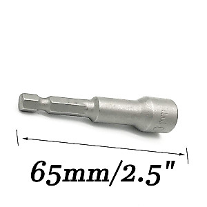 XMHF 10mm Nut Driver Bit Socket Adapter Hex Shank Extension Drill Bit Hex Bit Magnetic 10Pcs