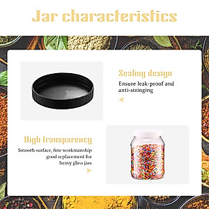 Tanlade 16 Pack 34 oz Plastic Jars with Lids Clear Storage Container Wide Mouth Large Empty Food Mason Jars for Crafts Dry Food Butter Honey Storage