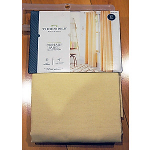 Threshold Farrah Yellow Light Filtering Curtain Panel 108"X 54"