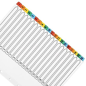 Q-Connect Index A4 Multi-Punched 1-20 Reinforced Multi-Colour Numbered Tabs KF01521