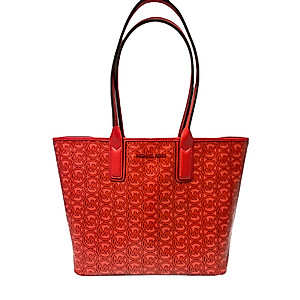 Michael Kors Jodie Medium Logo Tote Shoulder Bag Handbag, Flame/Red