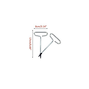 XXhailan Stainless Steel Ice Fishing Nails Ice Fishing Tent Pegs Spiral Drill Ice Fishing Screws Shelter Stake Nails Ice Auger Drill for Camping Outdoor 6 Packs, Silver