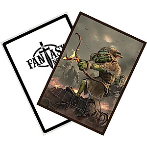 Fantasy North - Skryn - Ruthless Skirmisher - 100 Smooth Matte TCG Trading Card Sleeves - Fits Magic MTG Commander Pokemon and Other Card Games - Playing Card Sleeves