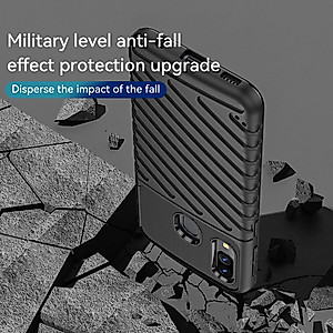 DFTCVBN Phone Case for Galaxy A40 Case, Samsung A40 SM-A405F Case with Screen Protector, Military Grade Shockproof Rugged Shield Anti-Scratch Soft TPU Back Cover Cases for Samsung Galaxy A40 black