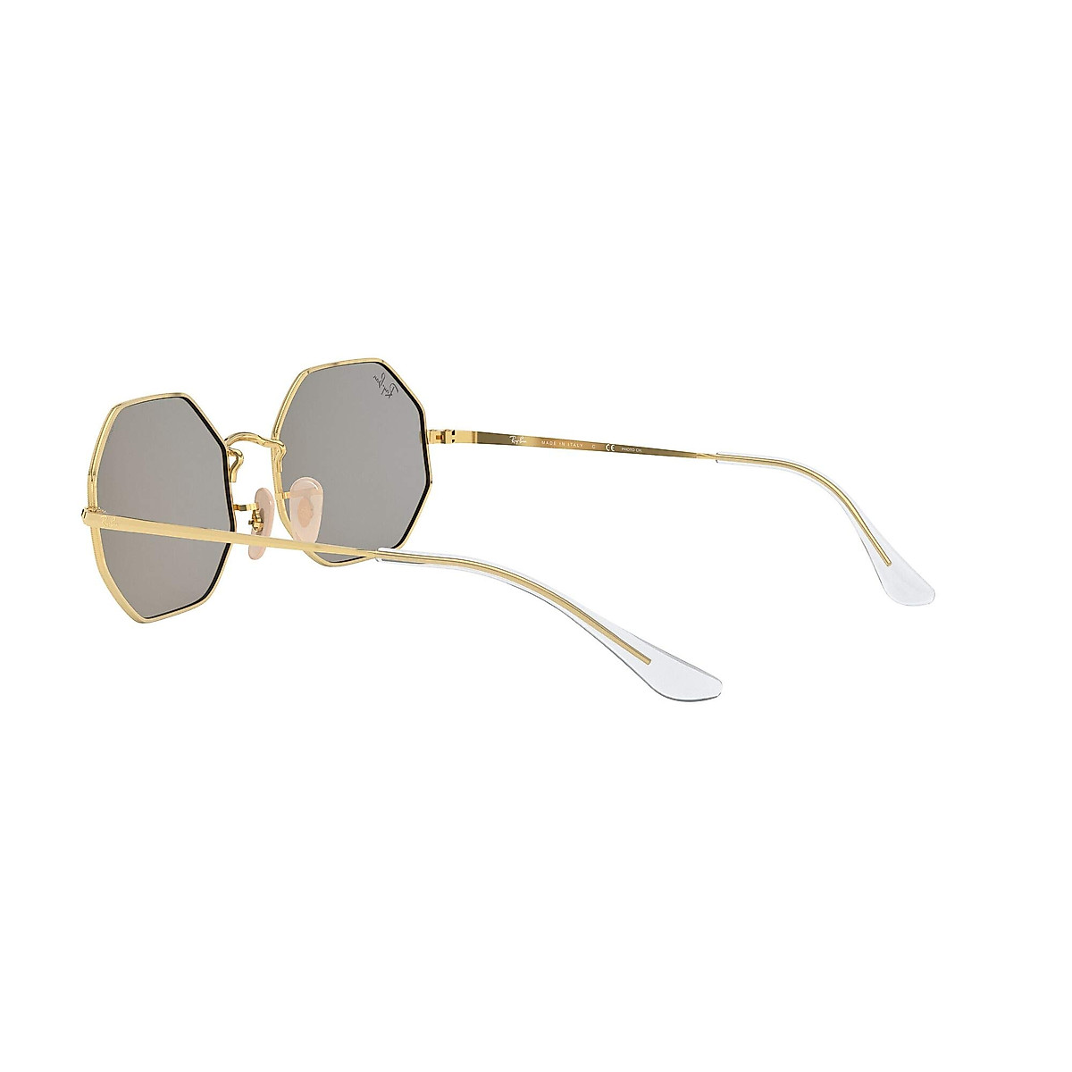 Ray-Ban Rb1972 Octagon Evolve Polarized Sunglasses, Gold/Photochromic Dark Grey Mirrored Gold, 54 mm