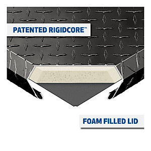 UWS TBS-69-SL-LP-BLK Black Single Lid Slim Line Aluminum Low Profile Toolbox with Beveled Insulated Lid