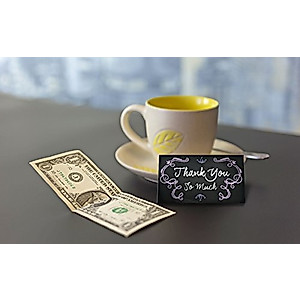 Chalkboard Colored Thank You Business Cards (3.5" x 2.0") with smooth satin finish - Box of 100 Cards