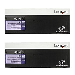 52D1H00 (LEX-521H) Toner, 25000 Page-Yield, Black, Sold as 2 Each