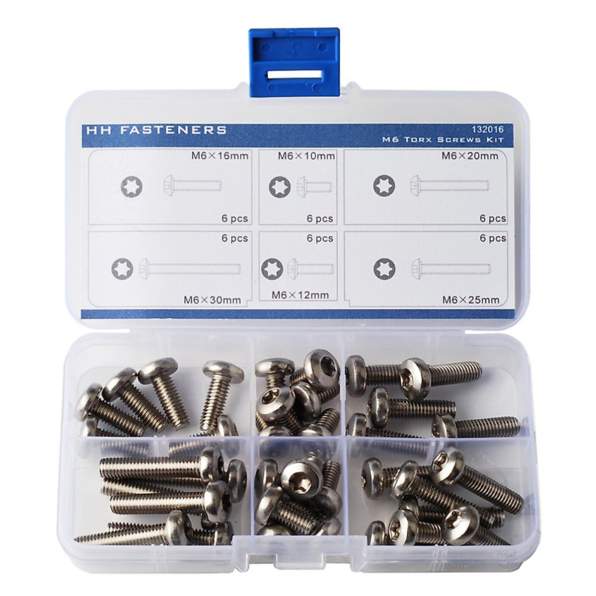 M6(Thread Dia. 6mm) Torx Pan Head Machine Screws (Pack 36-Piece)