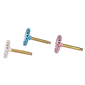 YWBL-WH 6 Pcs Mixed Dental Composite Resin Polishing Disc Kit Spiral Brush Burs with Plastic Storage Box