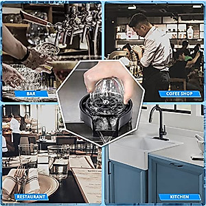 Zamazingoo Glass Rinser for Kitchen Sink, 2023 Newest Black Kitchen Faucet, Quick Cup Washer, High Pressure Cup Cleaner, Baby Bottle Washer for Home/Bar/Cafe/Restaurant, Matte Black