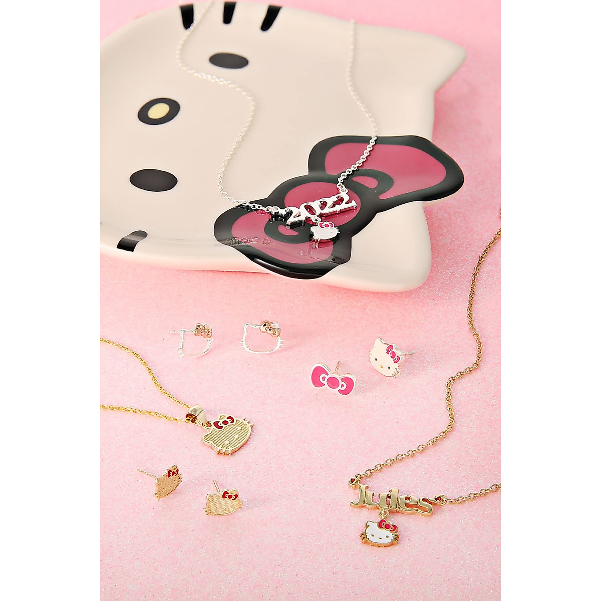 Hello Kitty Sanrio Jewelry Dish - Ceramic Trinket Tray and Ring Dish Jewelry Tray Officially Licensed