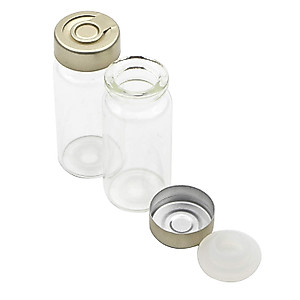 Kesell 10ml Mini Clear Glass Essential Oils Sample Bottles Vials with Caps for Essential Oils, Pack of 10