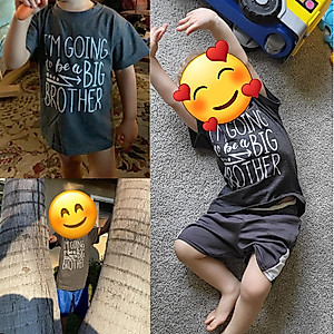 Toddler Kids Baby Boy Tee I'm Going to Be A Big Brother T-Shirt Short Sleeve Tops (Gray, 2-3T)