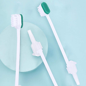 wellgler Oral Care Single Use Suction Swab Toothbrush （50pcs）