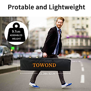 Projector Screen and Stand, Towond 120 inch Portable Projector Screen Outdoor Projector Screen 16:9 4K HD Rear Front Movie Screen with Carry Bag Wrinkle-Free Design for Home Theater Backyard Cinema